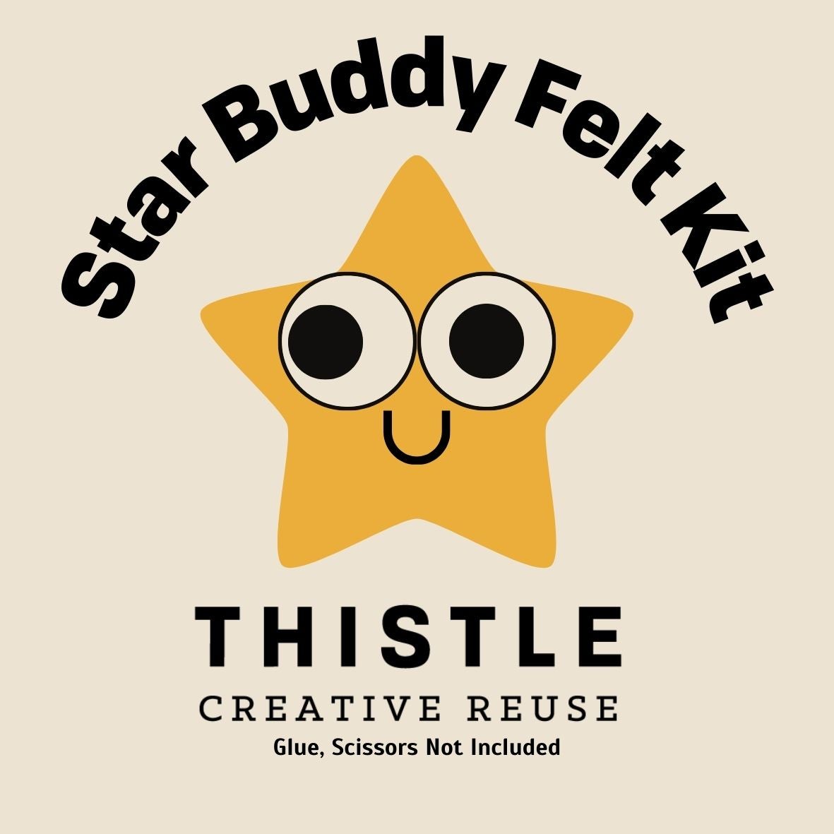 Star Buddy Felt Kit - Sustainable Craft Kit | Thistle Creative Reuse